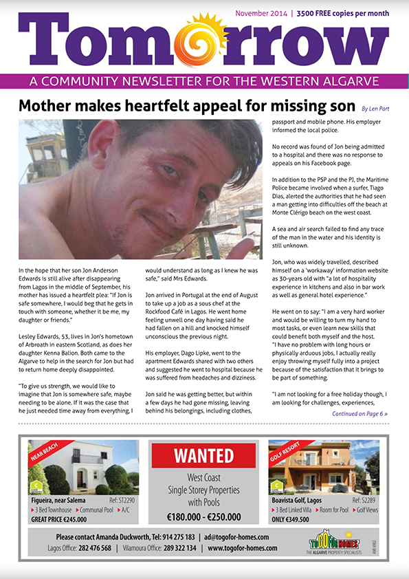 November 2014 - Tomorrow Magazine